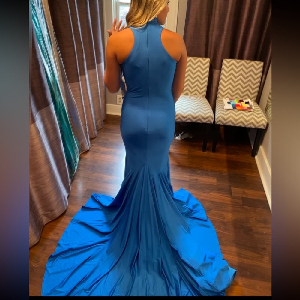 Johnathan Kayne Prom Dress With Slit And Keyhole - Gem